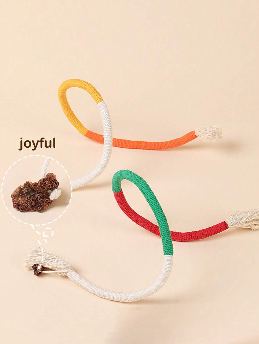 3pcs Cat Chewing Rope Toys, Dental Cleaning Sisal Ropes, Bite Resistant ...