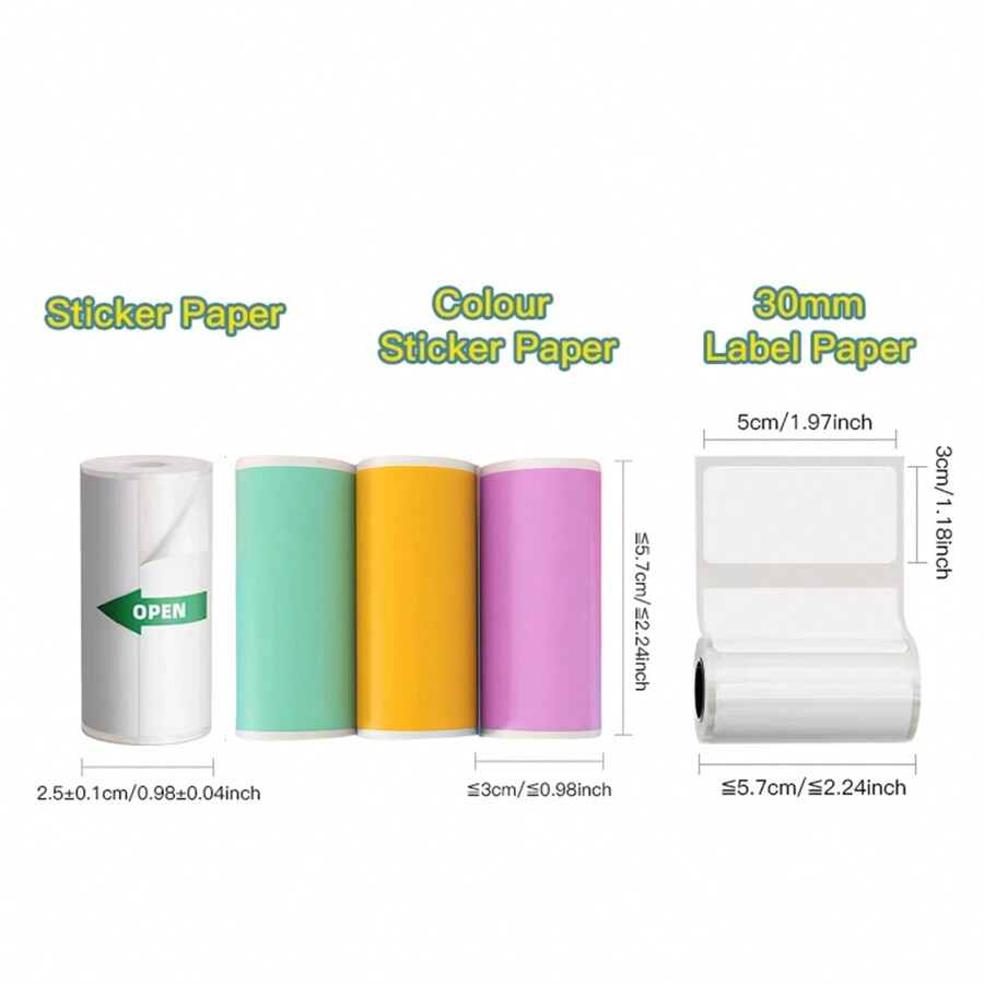 Sticker Paper For Mini Printer Label Sticker Paper Color Thermal Paper ...