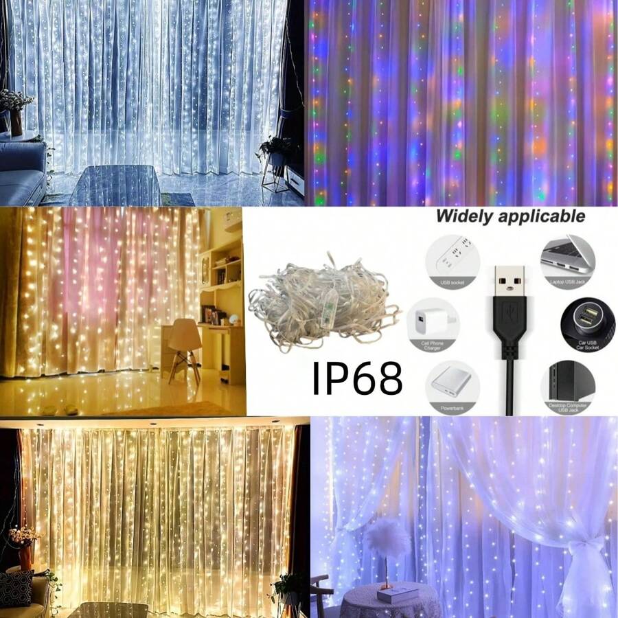 LED カーテンライトセット、RGB色変更 Bluetooth & コントローラー、複数のライトモード、プログラミング可能 カスタマイズ可能な ...