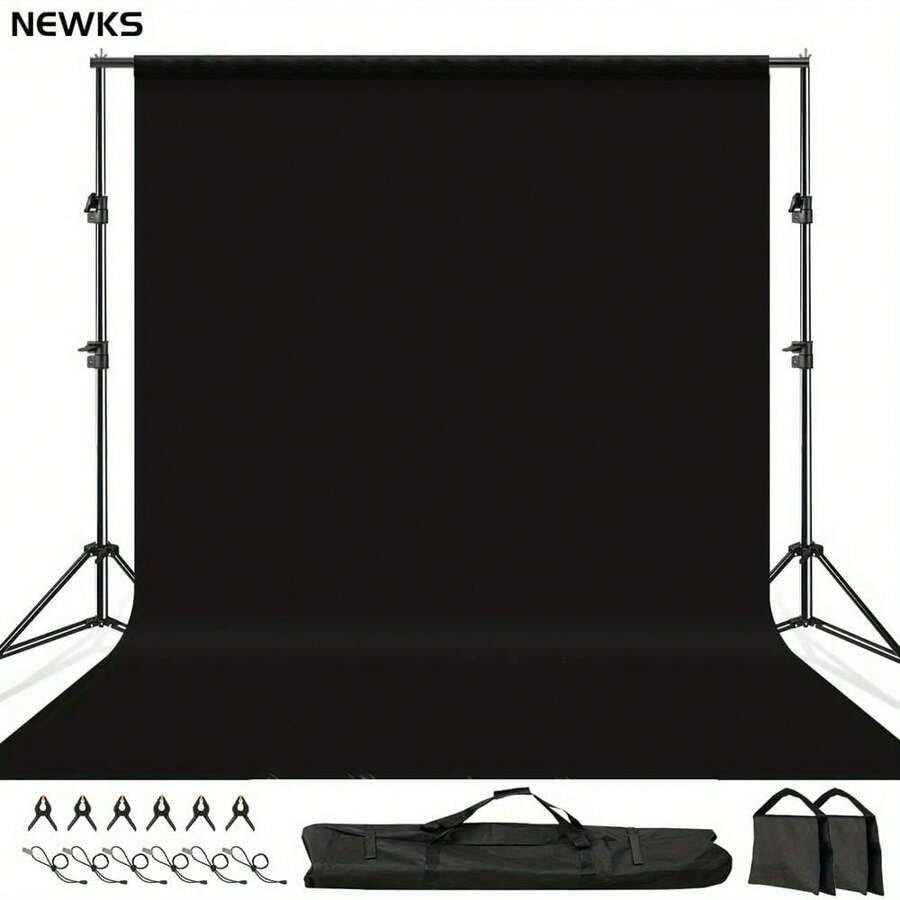 NEWKS Versatile 2mX2m Photography Backdrop Stand With 6 Spring Clamps ...
