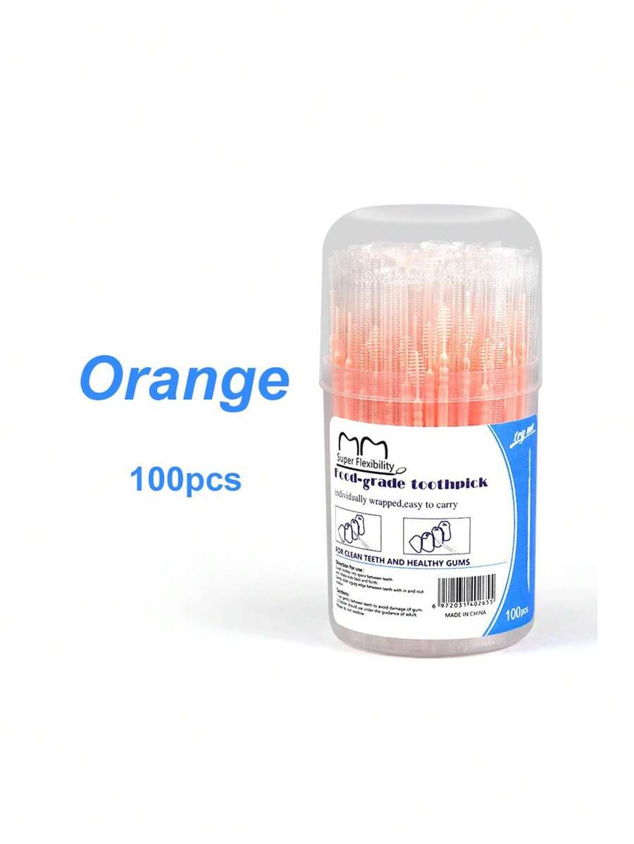 100 Pcs/400 Pcs Individually Packed Toothpicks/Interdental Brushes ...