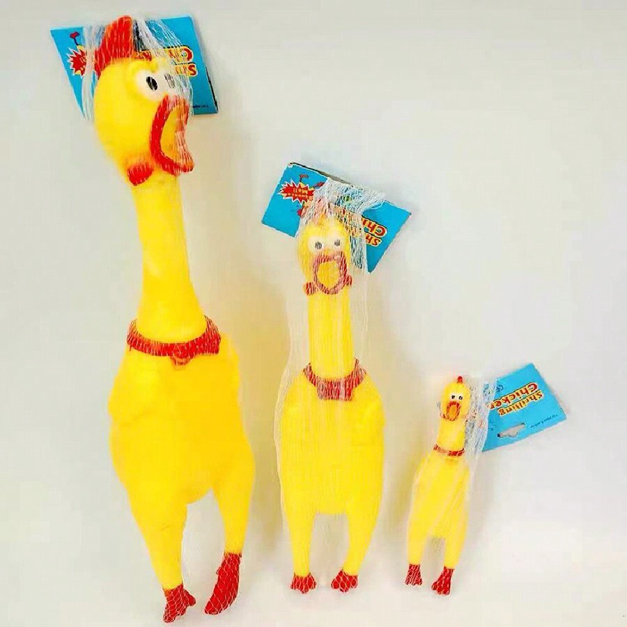 1pc Screeching Vinyl Squeak Chicken Toy, Available In Small, Medium ...