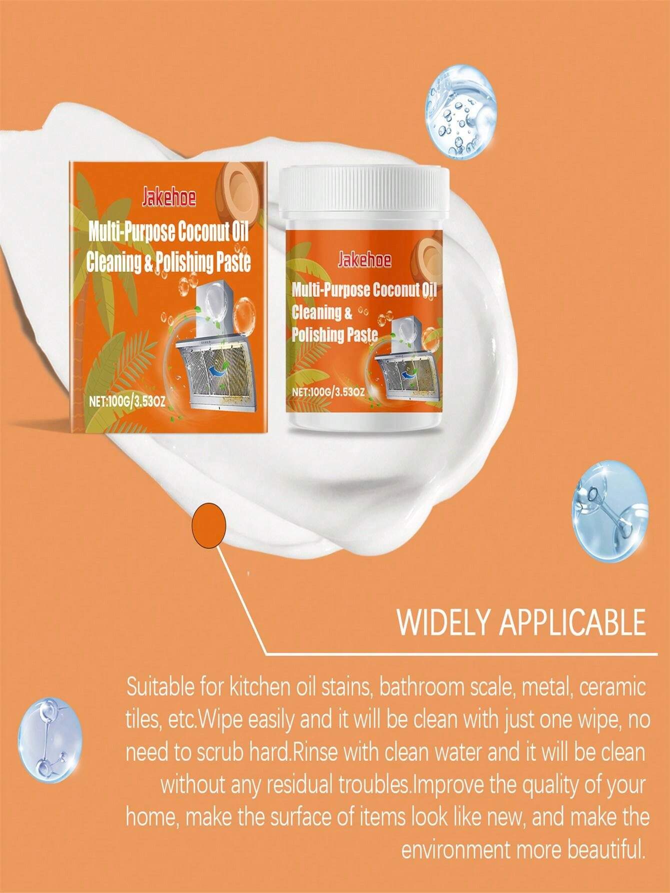 Pasta lucidante e detergente multifunzione, rimuove macchie e unto ...