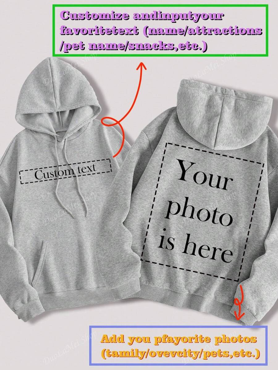 Customizable Hoodies - Design Your Own Printed Hoodie By Adding Your ...