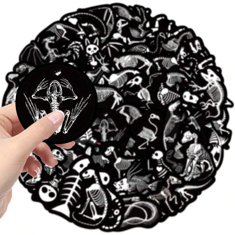 55PCS Animal Skeleton Stickers Vinyl Aesthetics Stickers For ...