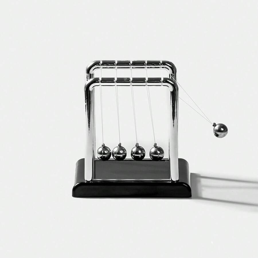 Newton's Cradle Desk Decor, Physics Science Ball Collision Pendulum ...