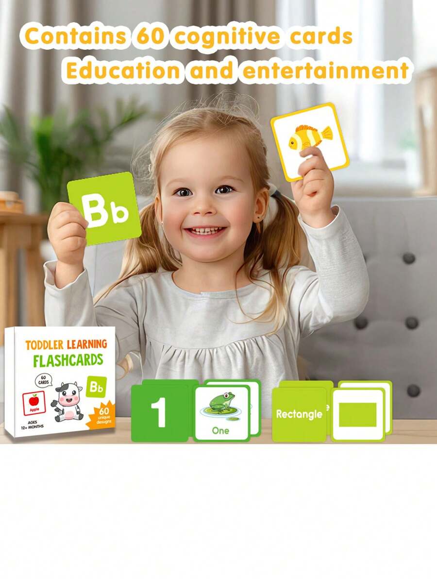 Cartes éclairs en anglais avec dessins animés, formes de lettres et ...