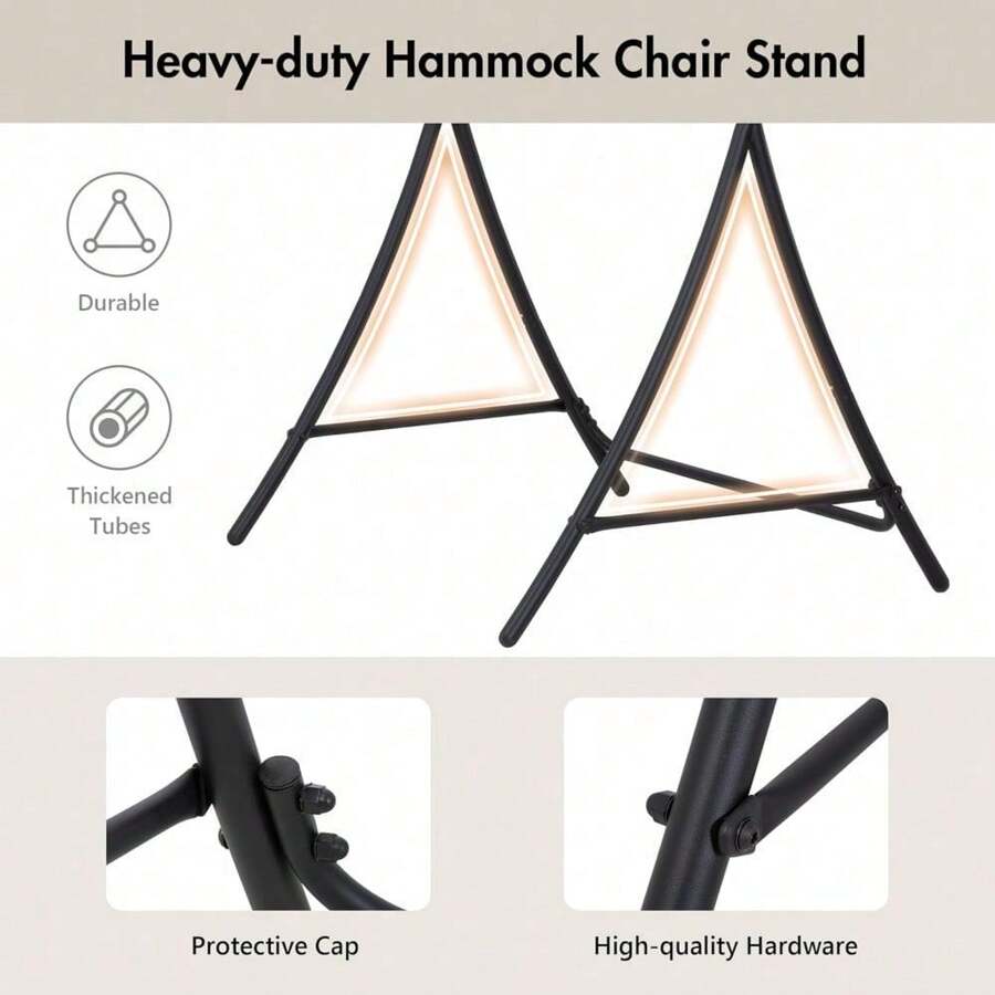 ANOW Adjustable Hammock Chair Swing Stand Only, Heavy Duty Hanging ...