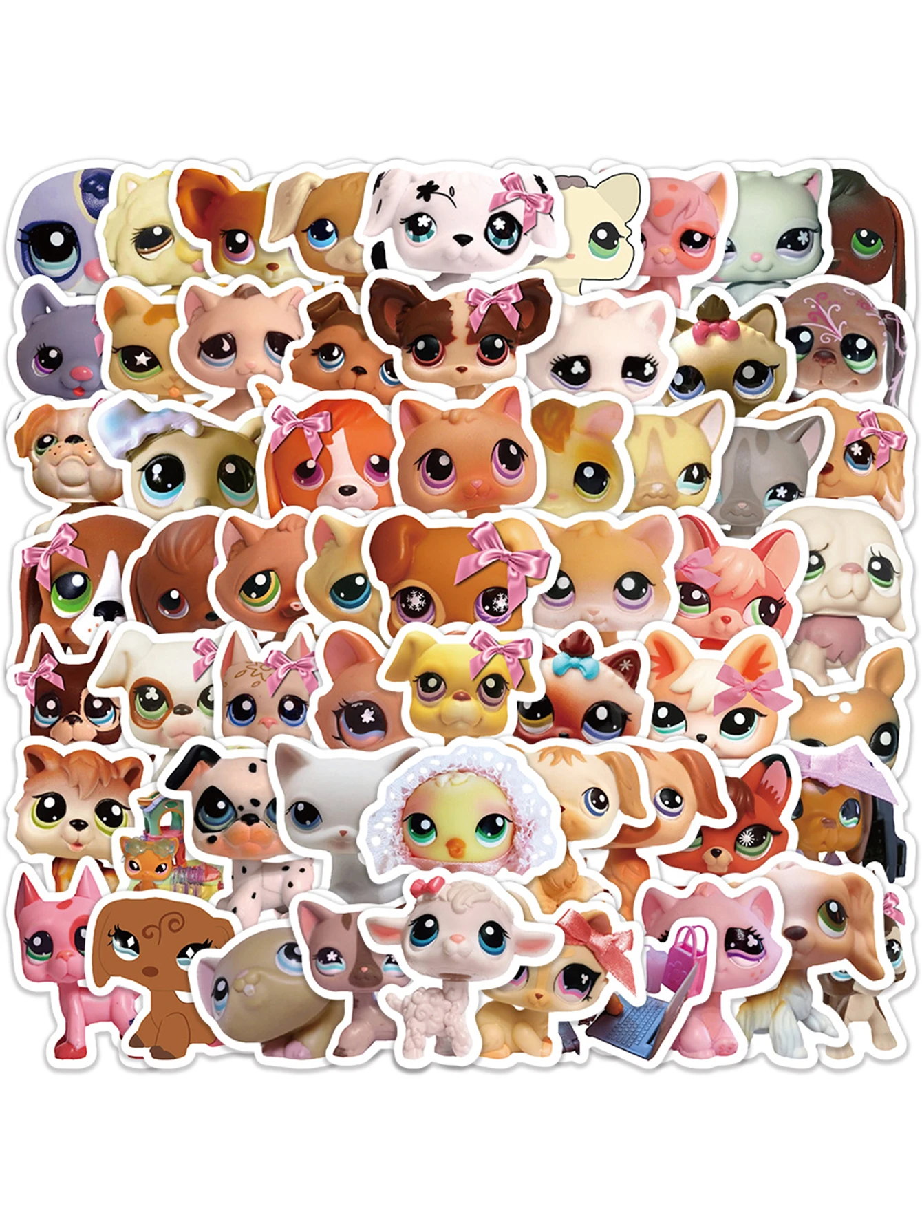 60 Pcs Cartoon Graffiti Stickers For Small Pet Shops, Decorating ...