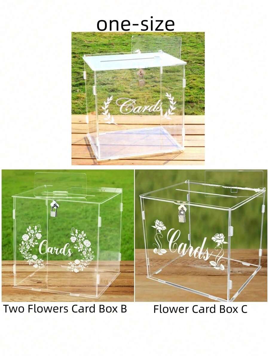 Acrylic Collection Box Acrylic Wedding & Party Card Box Transparent ...
