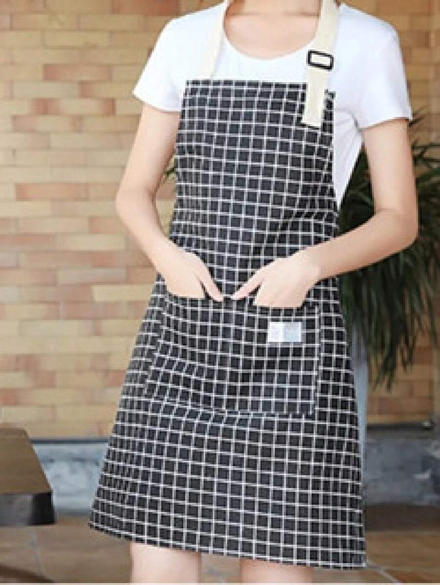 Kitchen And Barbecue Apron With Large Pocket And Adjustable Height ...