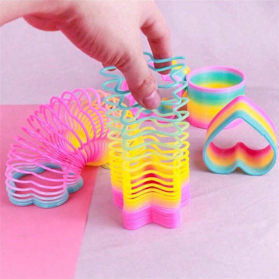 2/3/4/6pcs Rainbow Color Magic Spring Toy For Party Games ...