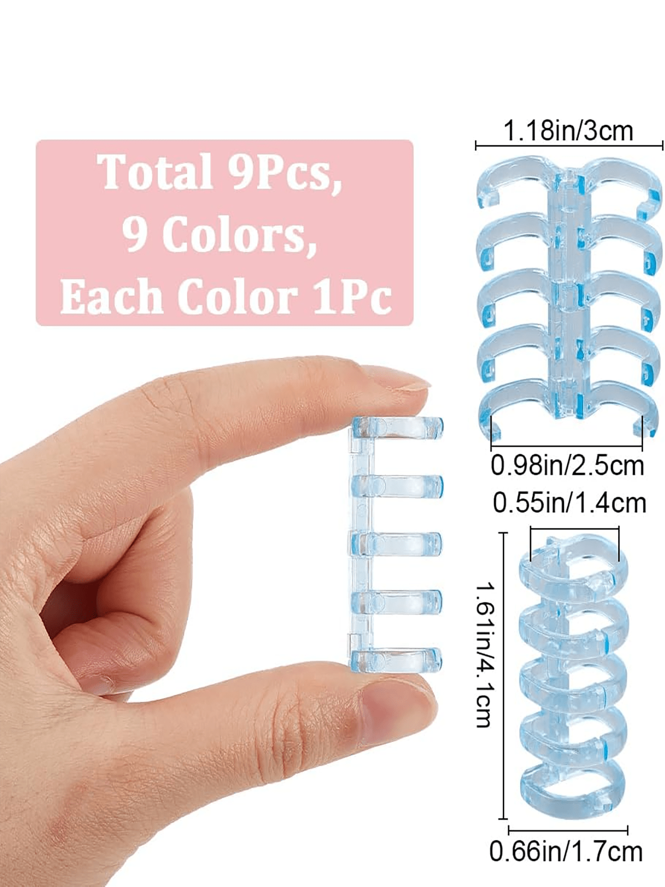 10 Pieces Of Plastic 4-Hole Clips, Loose-Leaf Book Binding Strips, Self ...
