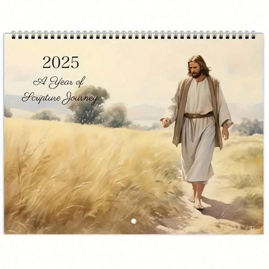 1pc 2025 Inspirational Bible Stories Wall Calendar - Monthly Jesus ...