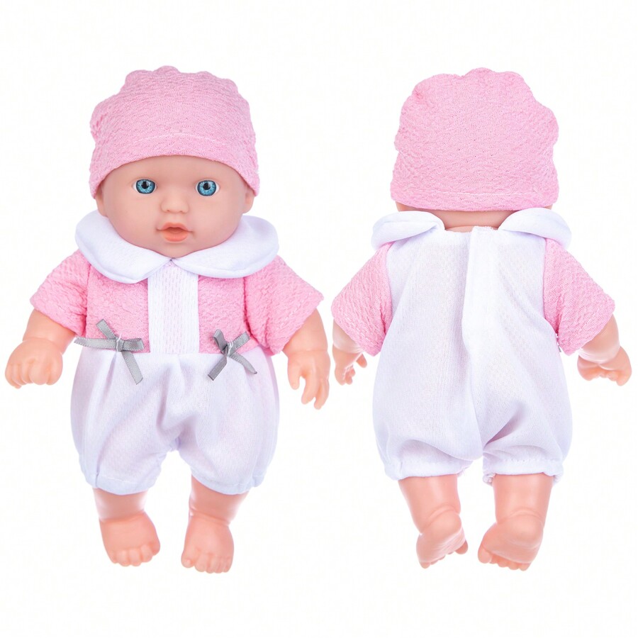 8-Inch Soft Reborn Doll Lifelike Doll Cute Stuffed Plush Companion Doll ...