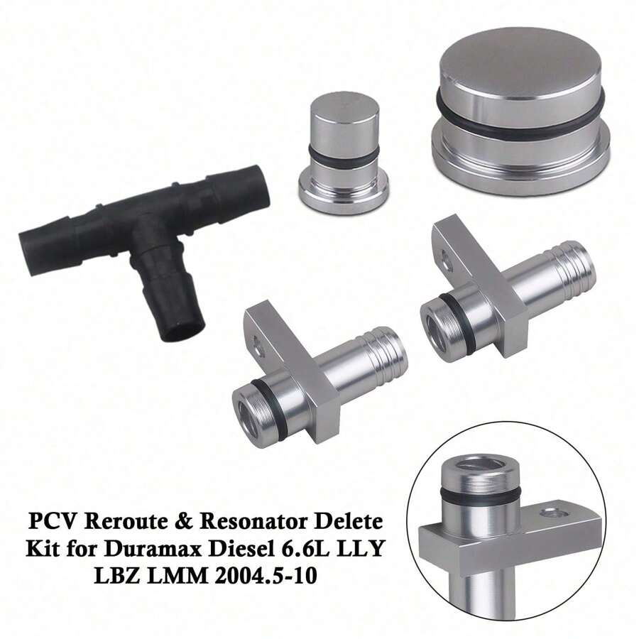PCV Reroute & Resonator Delete Kit For Duramax DieseI 6.6L LLY LBZ LMM ...