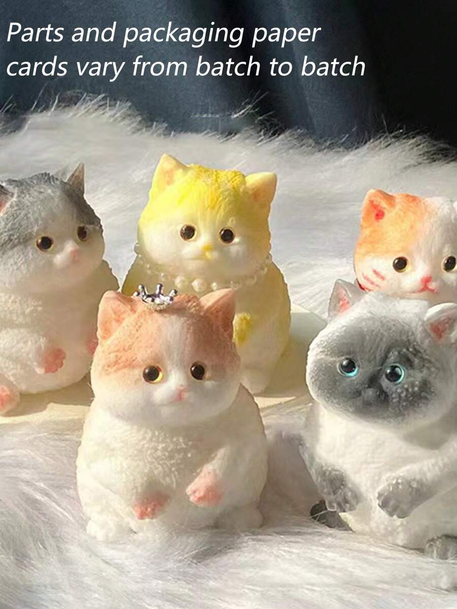 New Realistic Squishable Cat Plush Doll, Stress Relief Squishy Cat ...