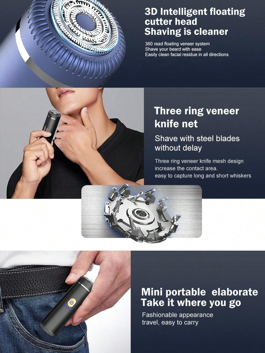 Electric Shaver Mini Portable Electric Shaver Self-Service Shaver For ...
