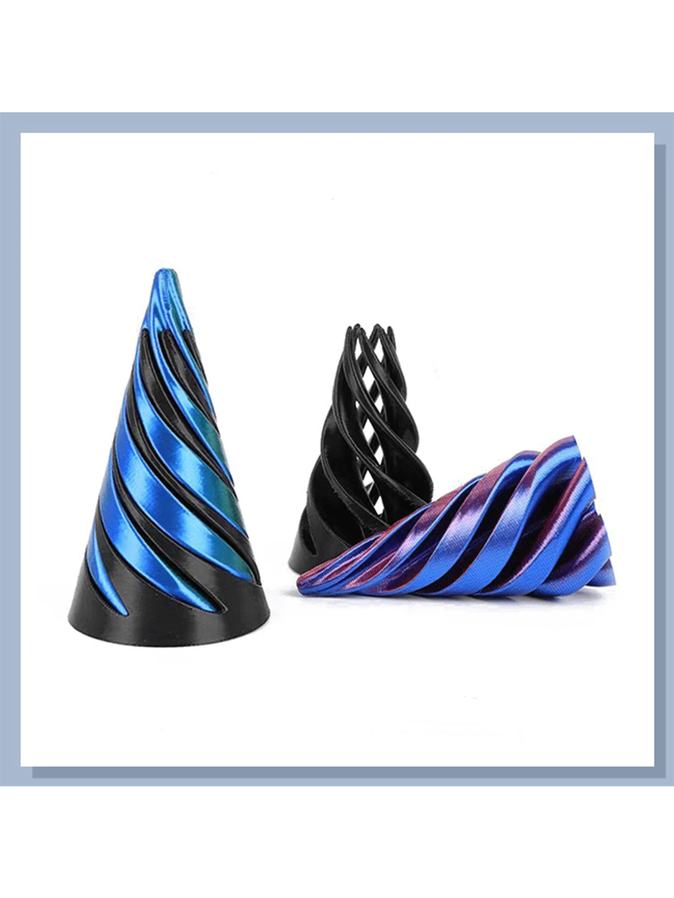 1pc 3D Printed Decompression Spiral Rotative Fidget Toy, Twisted ...