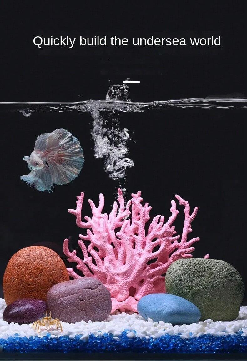 Fish Tank Aquascape Simulation Coral Water Plant Resin Fake Coral ...