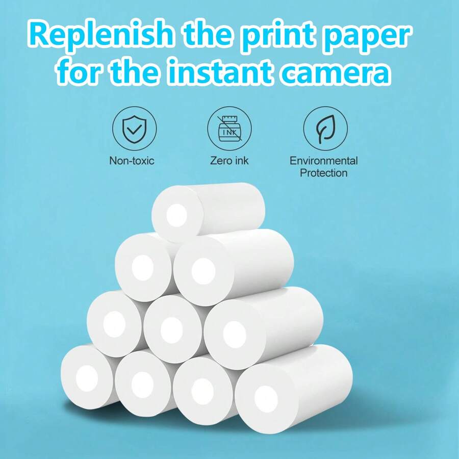 Rolls Instant Camera Refill Print Paper For Kids, Photo Printer HD ...