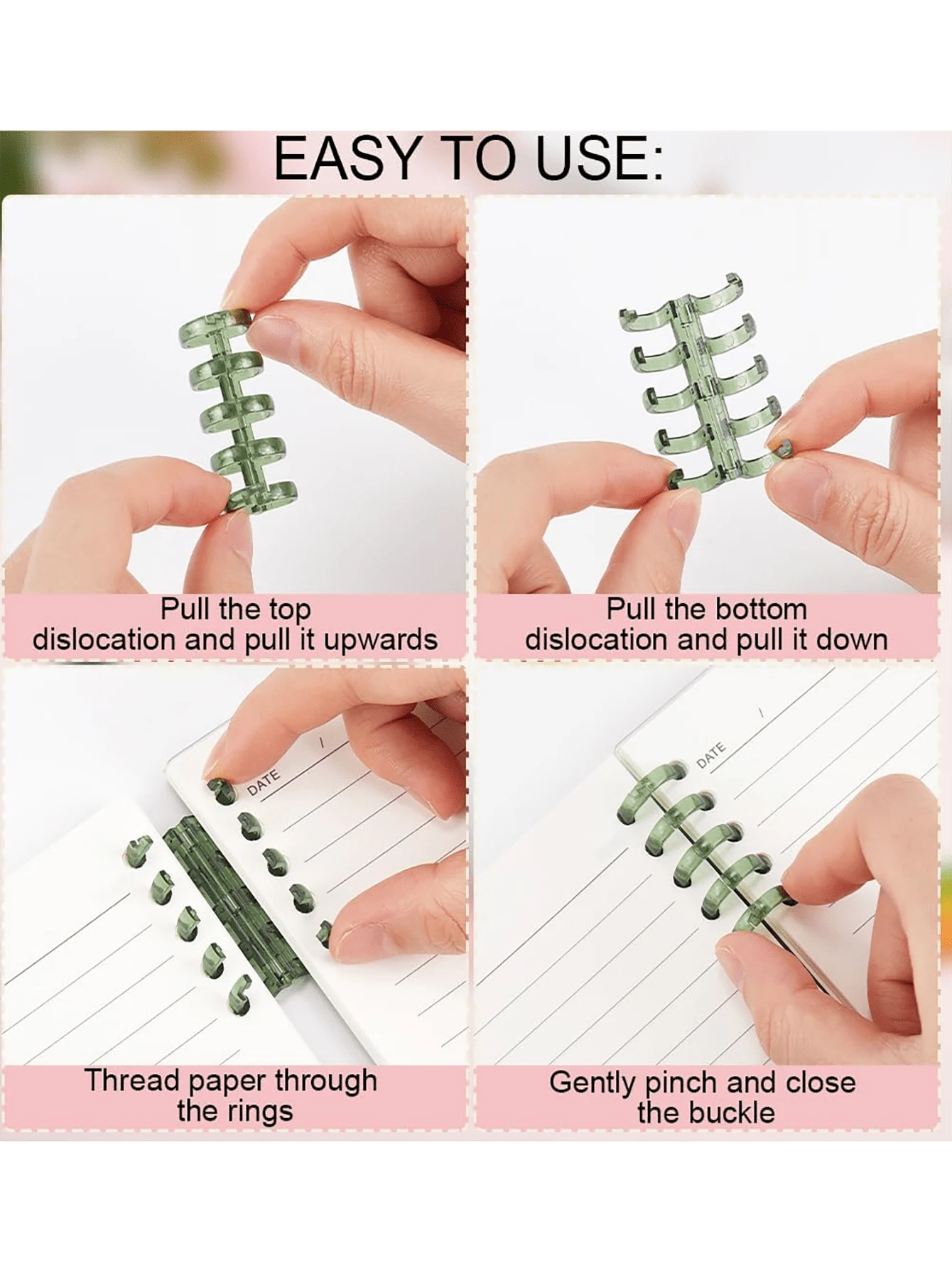 10 piezas de clips de plástico de 4 orificios, tiras para ...