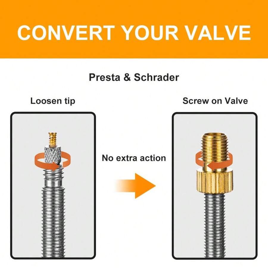 RACETOP 4pcs Bicycle/Road Bike Presta Valve To Schrader Valve Adapters ...