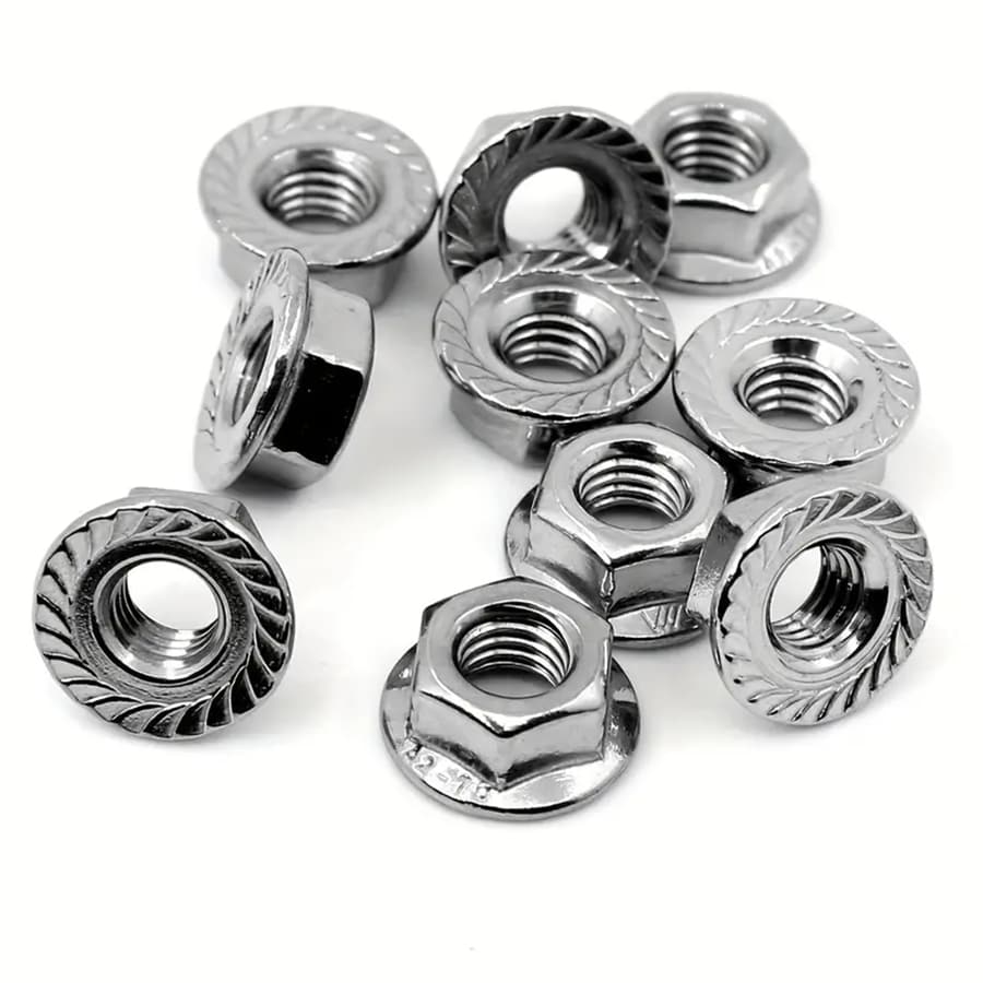 138pcs Box Set Flange Hex Nuts Locking Nut Assortment Kit, 304 Stainless Steel Metric M3-M12 ...