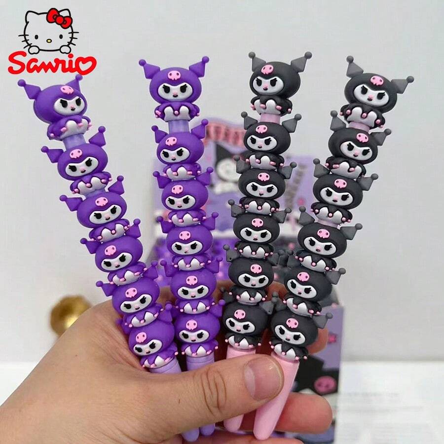 Sanrio 4pcs Sanrio Kuromi Stackable Pens High Aesthetic Value Neutral ...