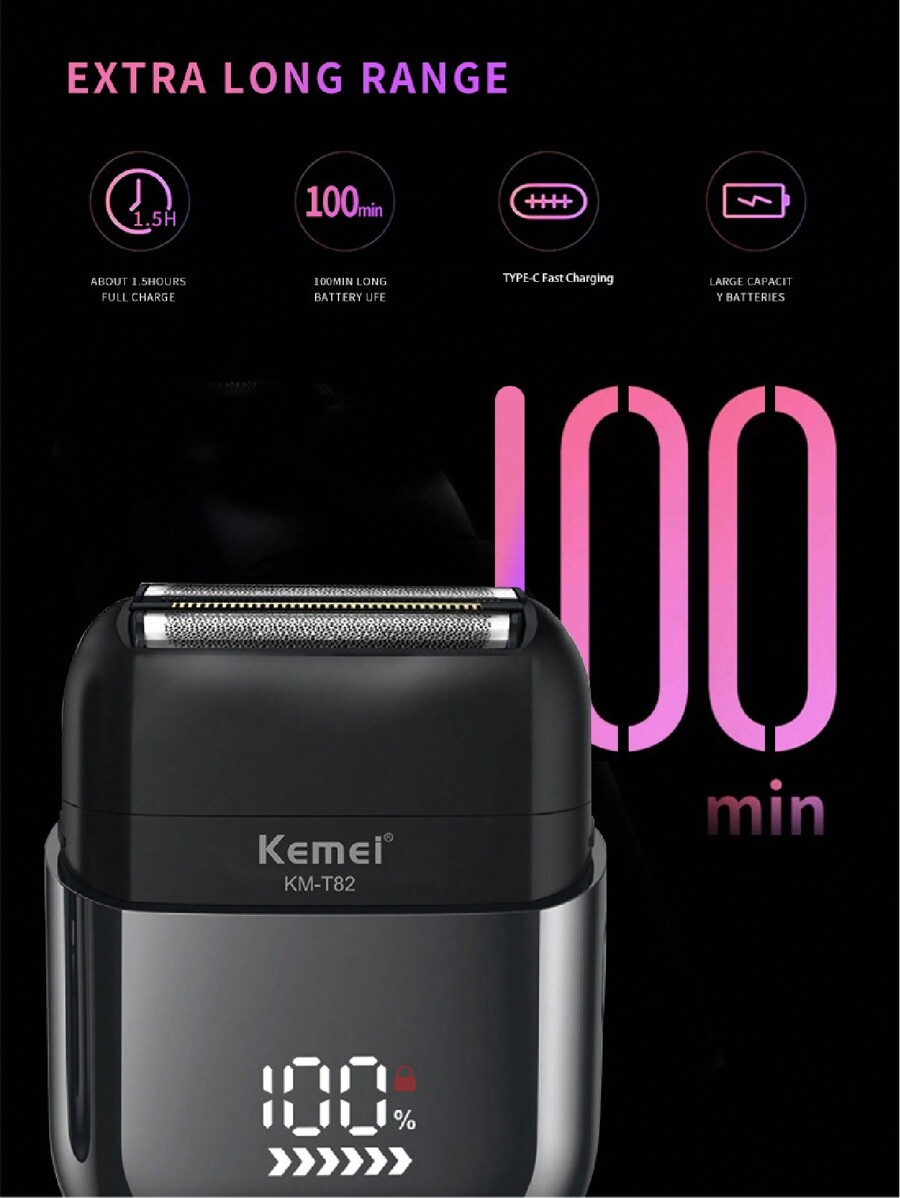 Kemei New Electric Shaver LCD Display Reciprocating Razor Professional ...