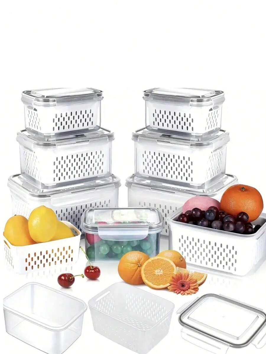 6 pack de boîtes de rangement alimentaire en plastique avec couvercles ...