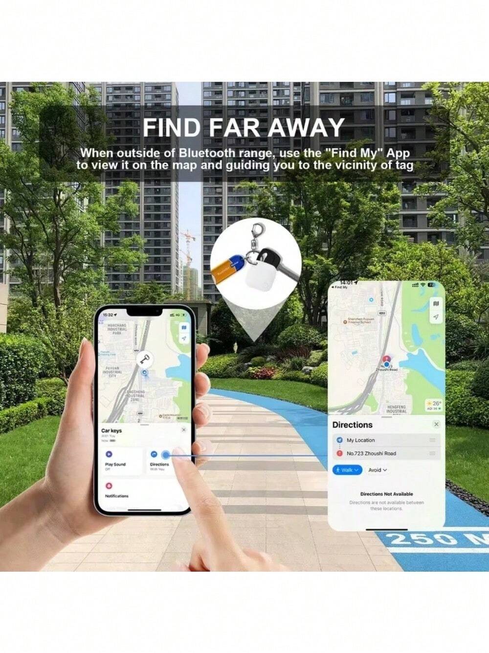 Rastreador de seguridad anti-pérdida Compatible con Apple Find My Key ...