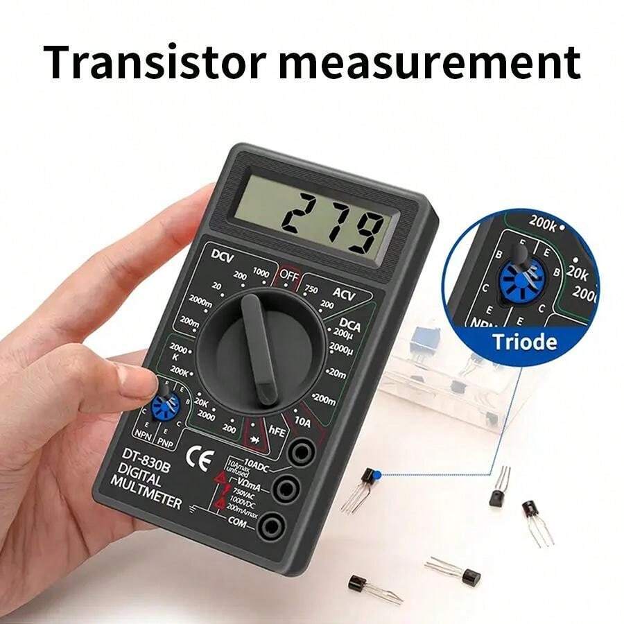 LCD Multimeter Digital Volt Meter Ammeter, Ohm Multimetro Tester, Multi ...