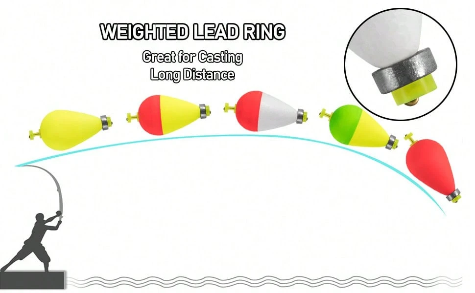 Betts Billy Boy 94 Weighted Snap-On Float Asst, Fishing Bobbers Floats ...