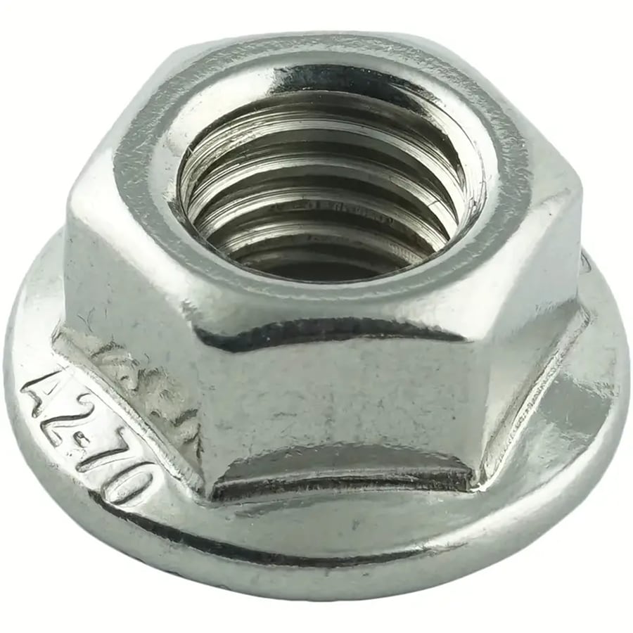 138pcs Box Set Flange Hex Nuts Locking Nut Assortment Kit, 304 ...