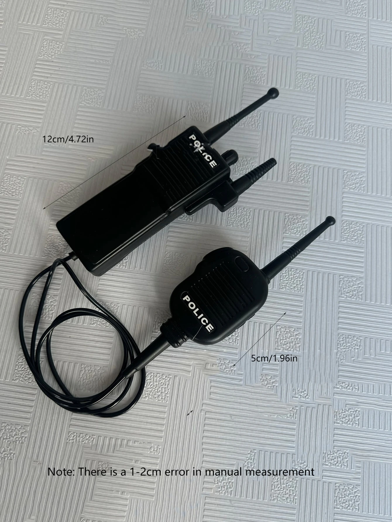 2pcs COSPLAY Police Package Walkie-Talkie Metal Badge Game Dress Up ...