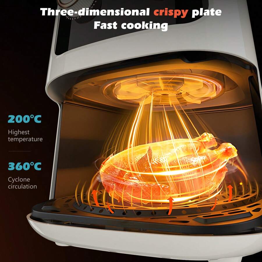 OYAJIA 5L Manual Air Fryer Oven With Rapid Air Circulation, 1300W With ...