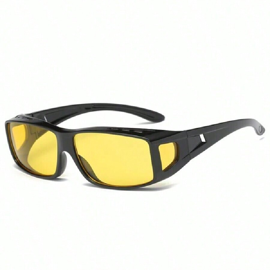 Night Vision Driving Glasses Fit Over Glasses, Wrap Around Nighttime ...