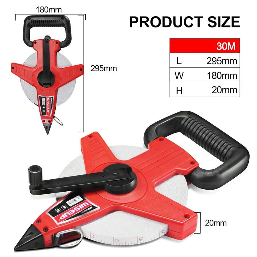 WISEUP 100 Ft Tape Measure Standard And Metric Industrial Long ...