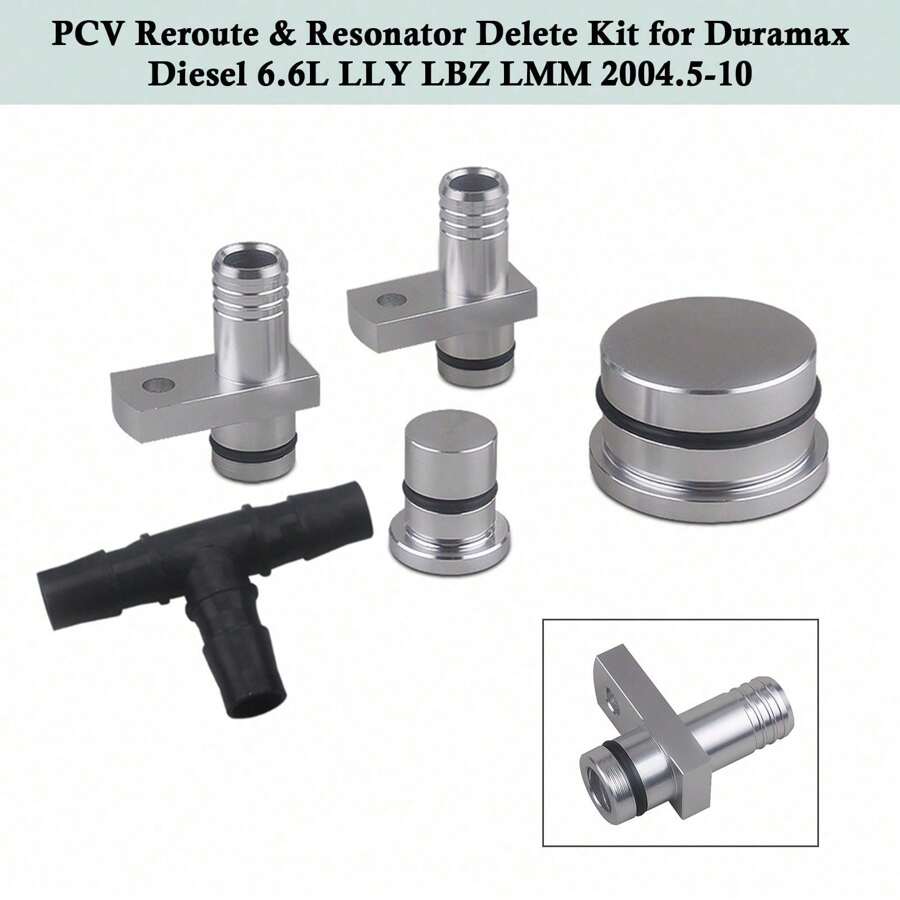 PCV Reroute & Resonator Delete Kit For Duramax DieseI 6.6L LLY LBZ LMM ...