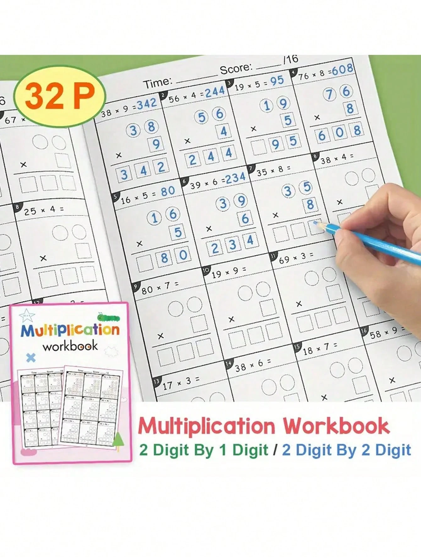 Cuaderno de ejercicios de práctica de multiplicación - Ayudas de ...