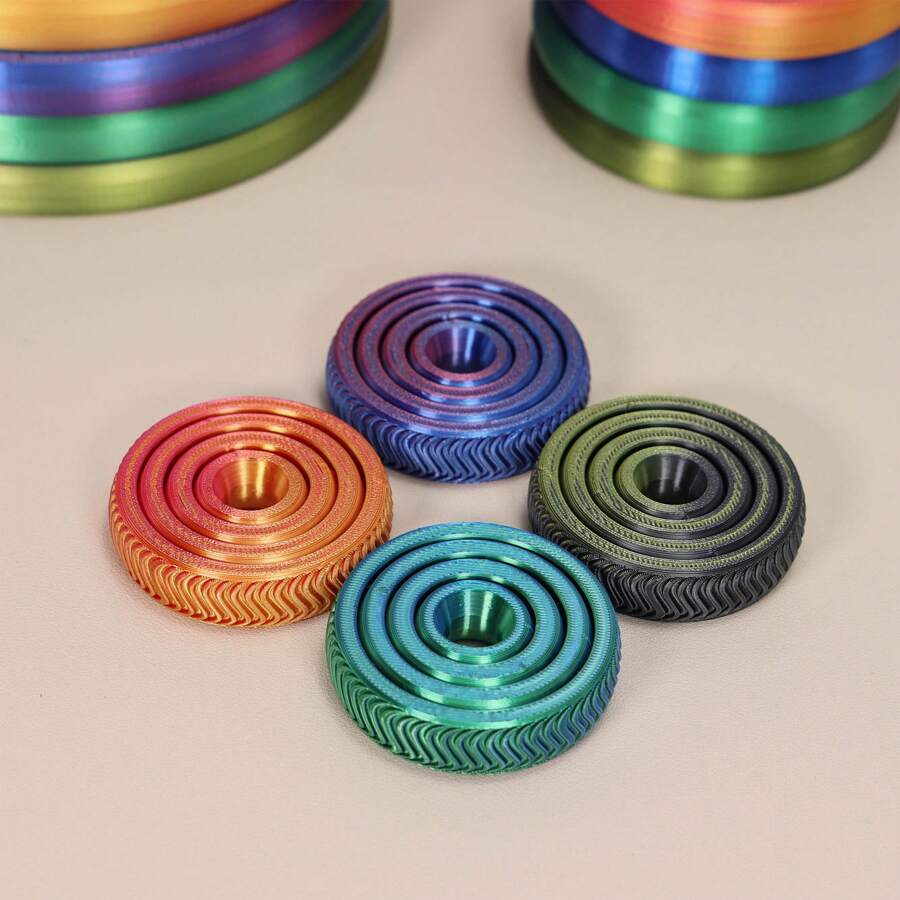 New 3D Printed Rotating Ball Toy O-Shaped Fingertip Gyroscope Gravity ...