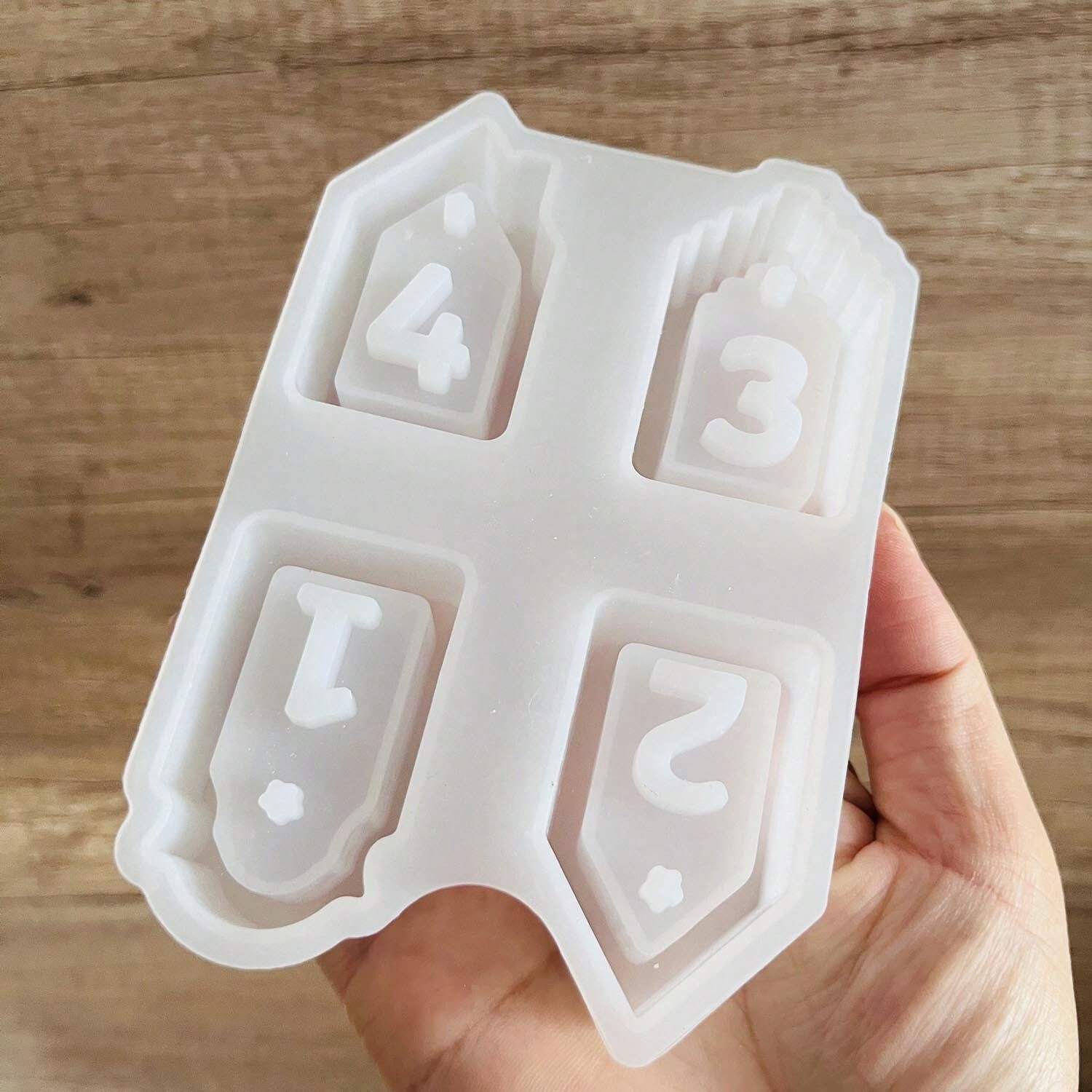 Countdown Numbers 1234 House Pendant Silicone Mold, Aroma Stone Plaster ...