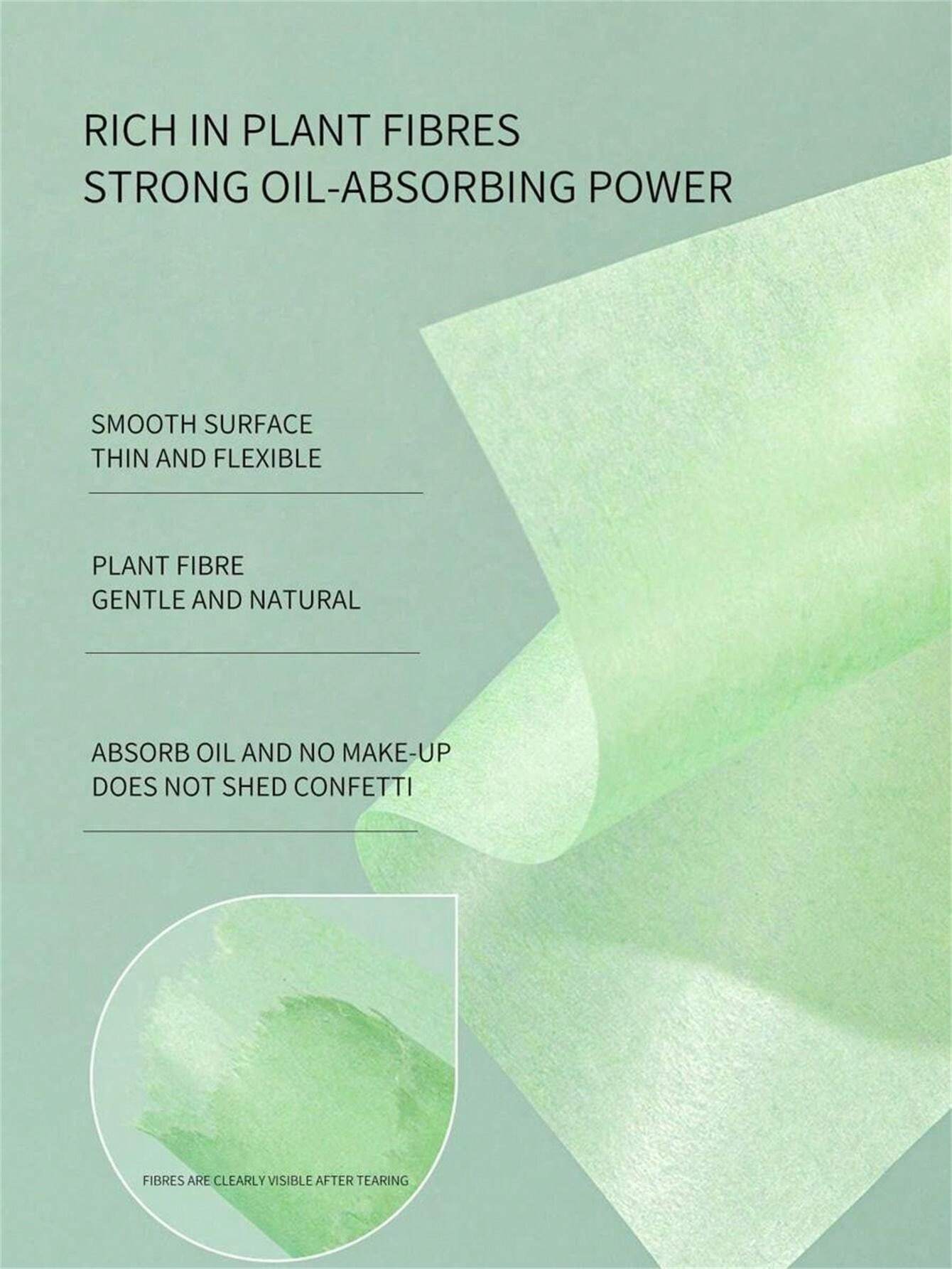 100 Sheets Portable Boxed Double Sided Oil-Absorbing Papers Extracts ...