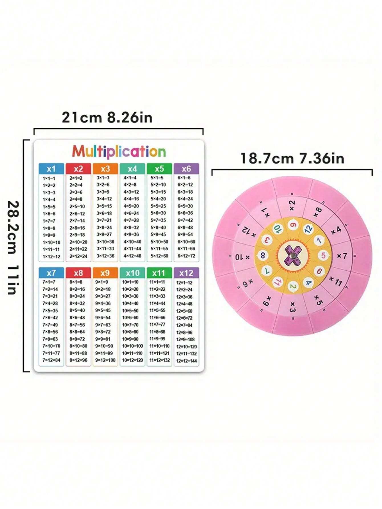 Multiplication Spinner Game, 1-12 Multiplication Table Training Cards ...