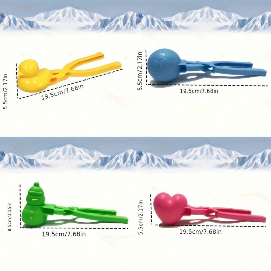 Snowball Forming Kit - Heart, Peach, Duck And Santa - Outdoor Play ...