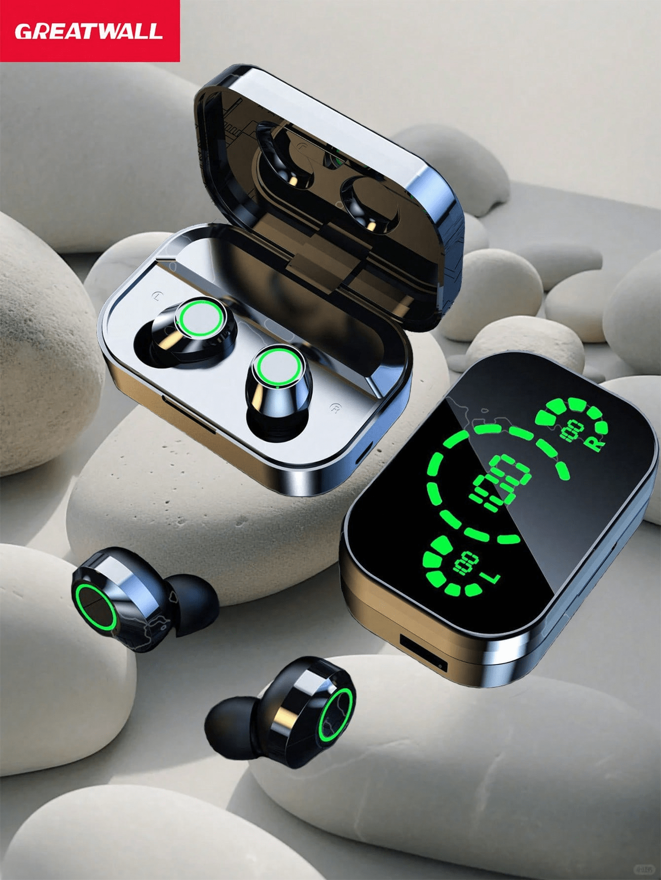 GREATWALL TWS Wireless Bluetooth Earphones Outdoor Sports Earphones 5.0 ...