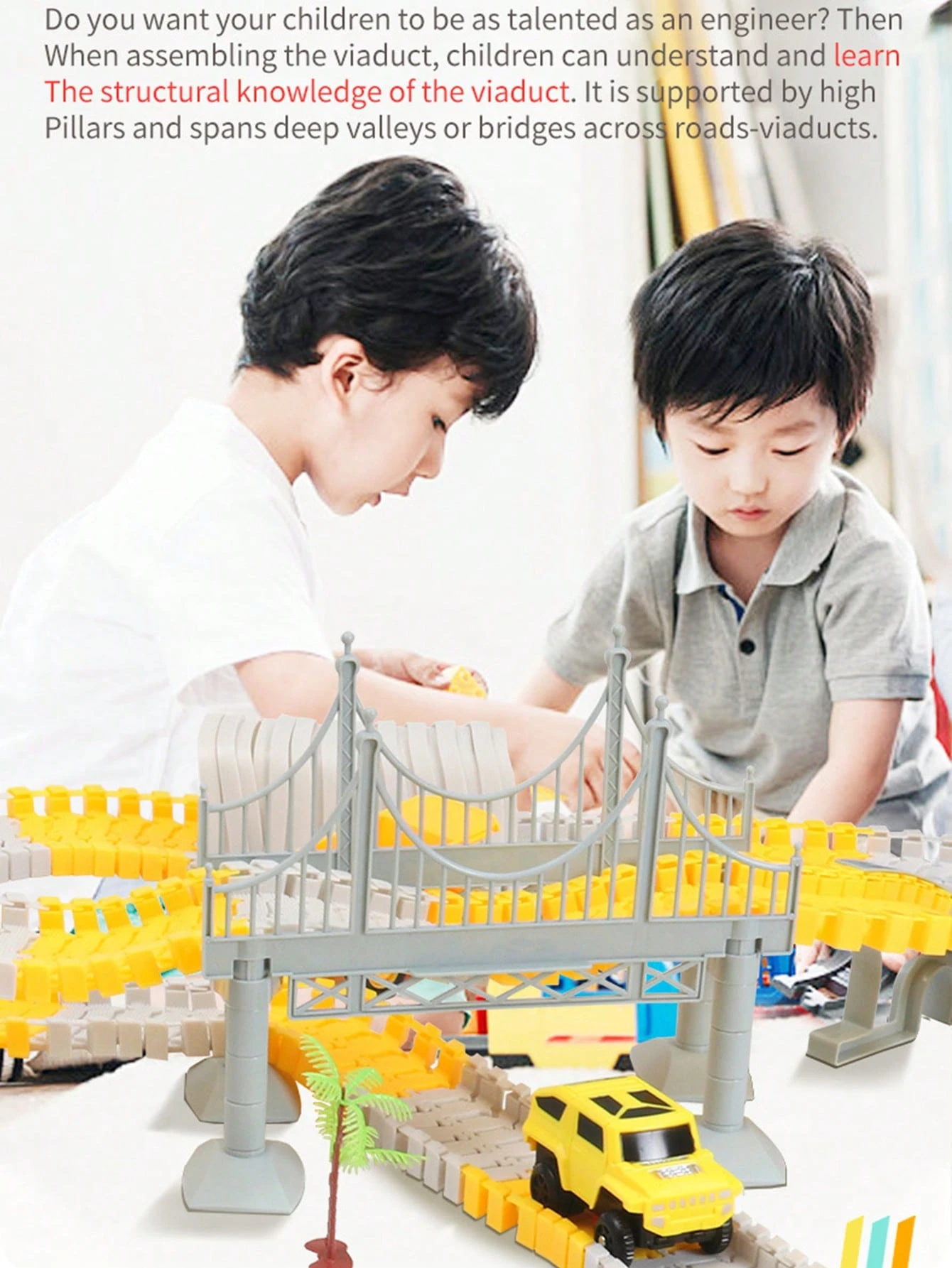 Children's Vehicle Toy Track Electric Car Engineering Truck ...