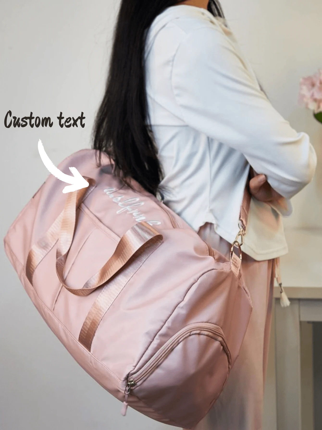 1Pc Personalized Duffle Bag, Gifts For Her,Embroidered Yoga Duffle Bag ...