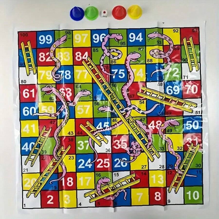 Snakes & Ladders Family Board Game - Ldeal For Bonding & StrategySkills ...